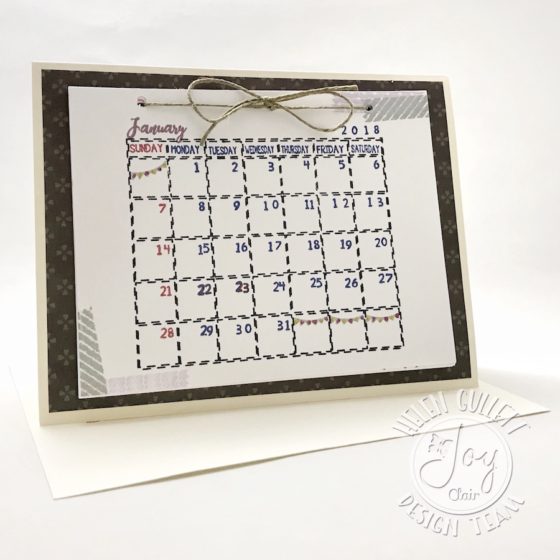 DIY Easel Calendar Card by Helen Gullett - Living My Given Life