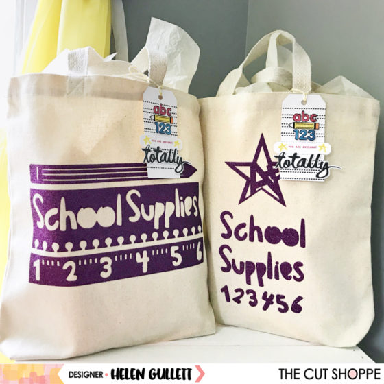 DIY Canvas Tote Bags For Teachers With Cutting File - Helen G. Designs